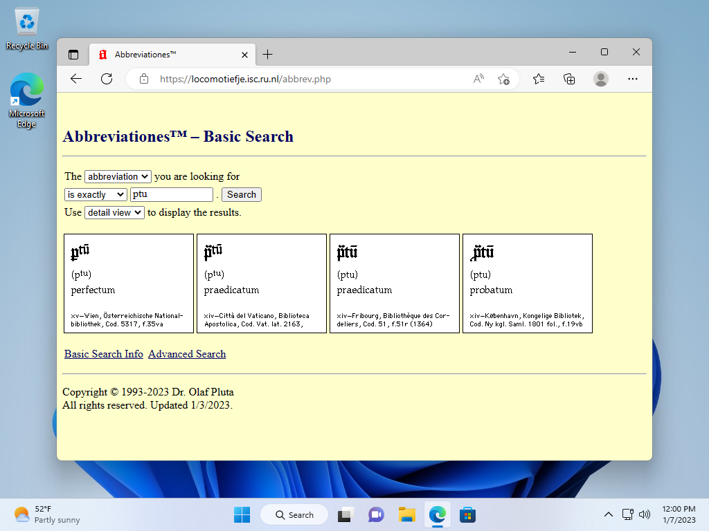 Abbreviationes™ Classic on Windows 11 Version 22H2